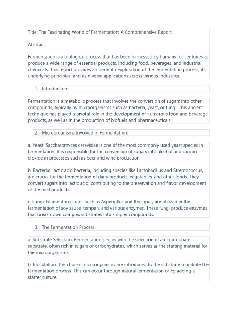 Fermentation Pdf Fermentation Yeast