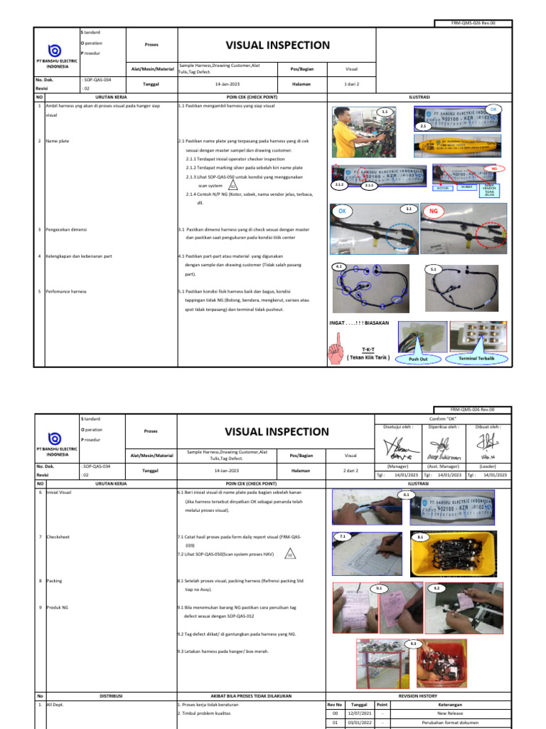 Sop-Qas-034 Visual Inspection | PDF