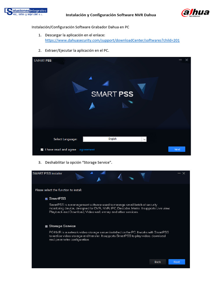 Instalación Configuración SmartPSS | PDF