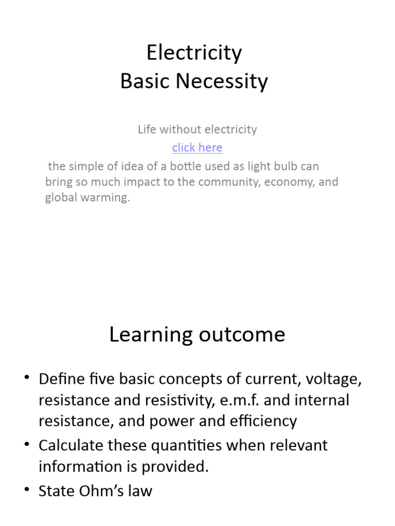 Electricity | PDF | Electrical Resistance And Conductance | Voltage