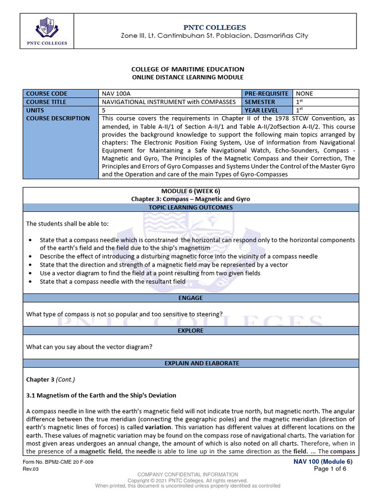 MOD-NAV-100-6 | PDF | Compass | Metrology