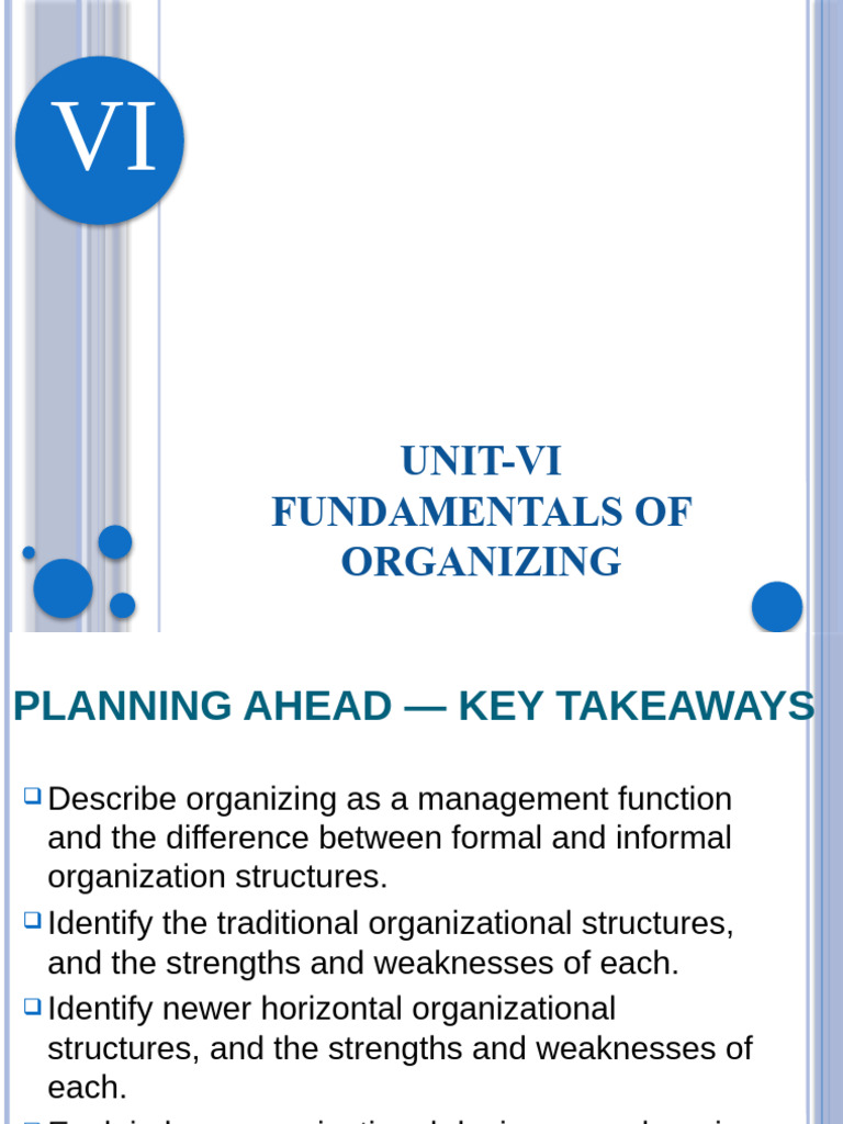 Unit Vi Organising | PDF | Organizational Structure | Business Economics
