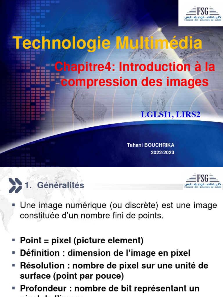 Introduction à la compression d'images | PDF