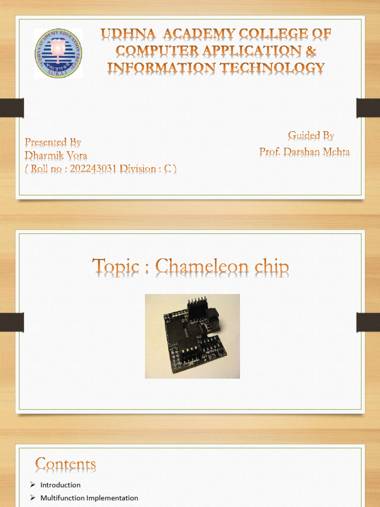 Chameleon Chip | PDF | Microprocessor | Computing