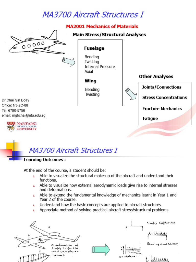Aircraft Structures Course Guide | PDF | Buckling | Bending