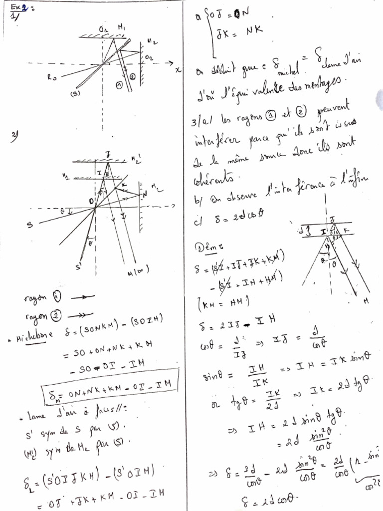 Corrigé TD Interf Par Division Damplitude | PDF