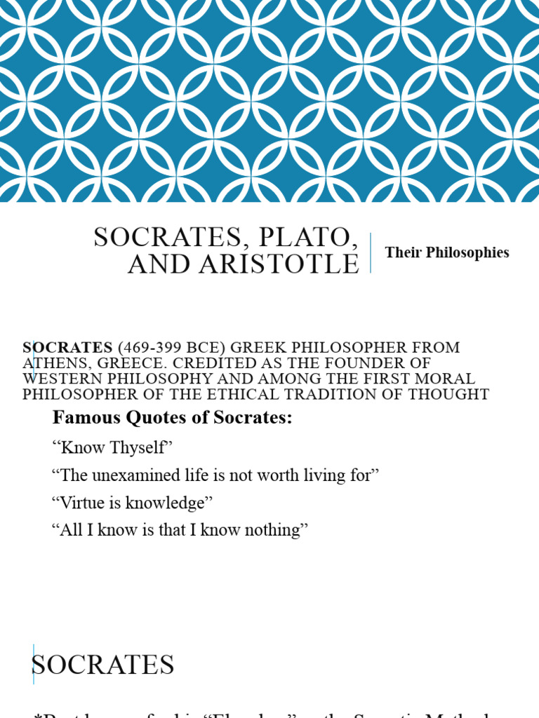 Socrates Plato and Aristotle-1 | PDF | Socrates | Plato