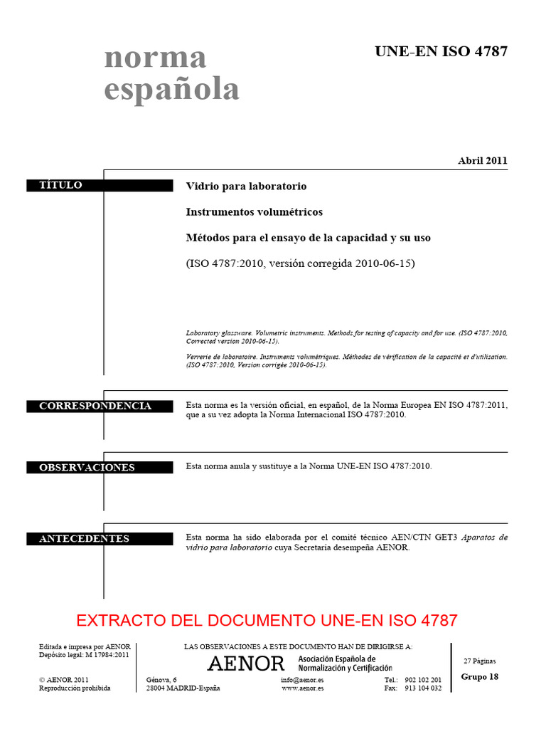 (Ex) Une-En Iso 4787 2011 | PDF