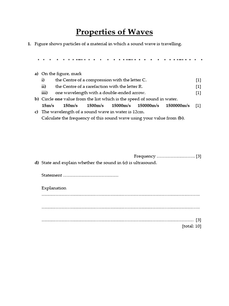 Properties of Waves | PDF | Waves | Wavelength