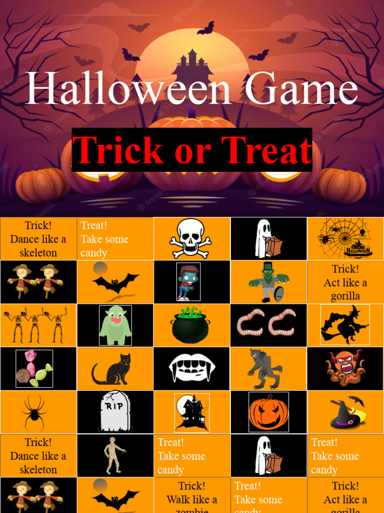 Halloween Trick or Treat Game | PDF | Folklore | Seasonal Traditions