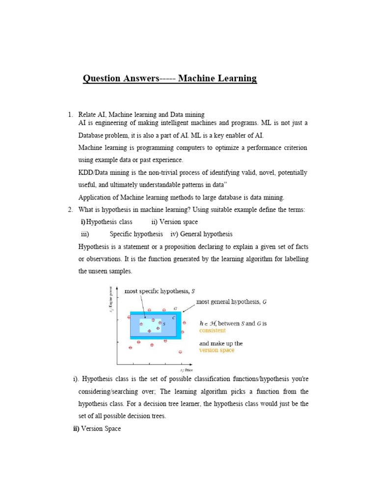 ML - Questions & Answer | PDF | Machine Learning | Statistical Classification