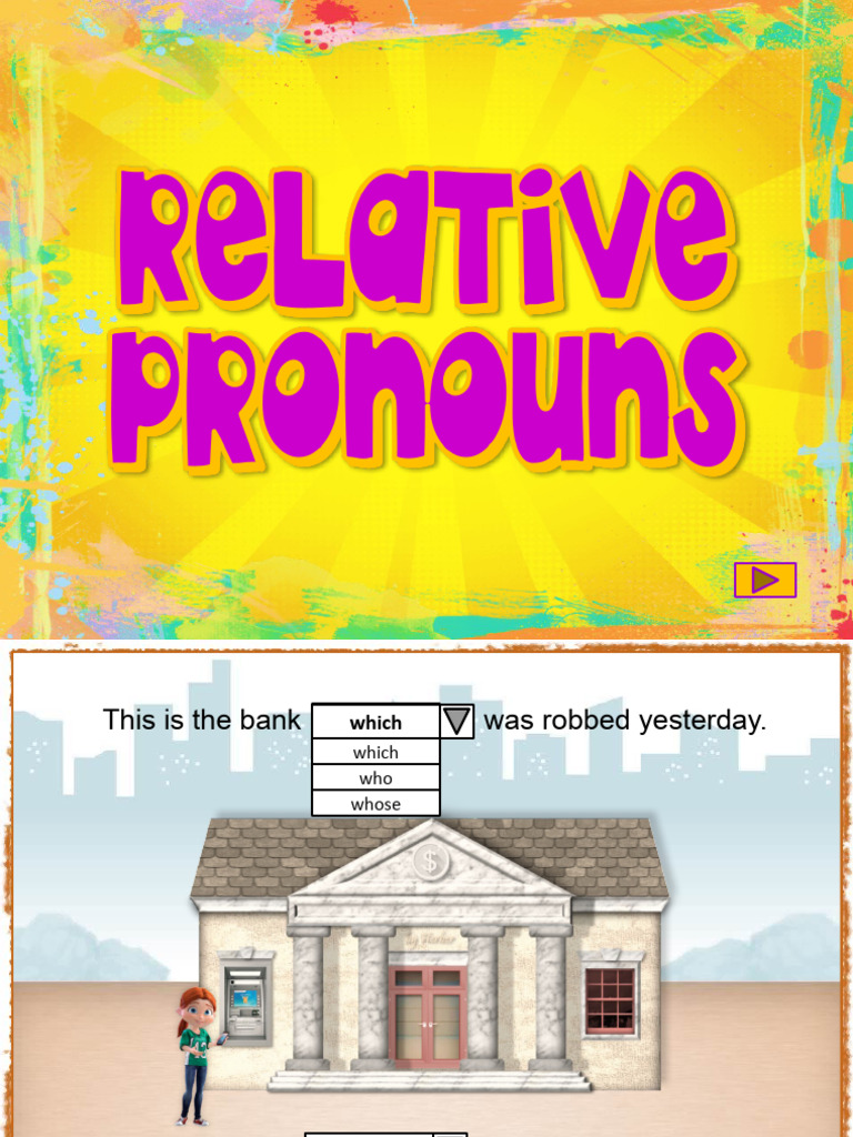 Relative Pronouns Game (Repaired) | PDF