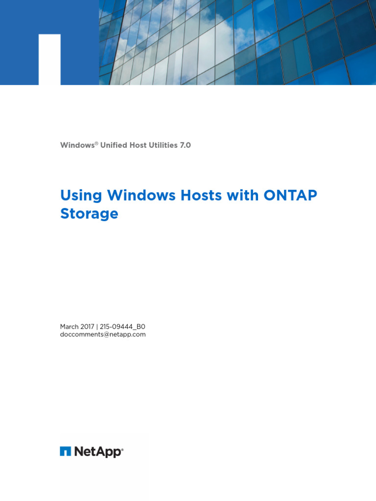 Using Windows Hosts With Data ONTAP Storage | PDF | Hyper V | Computer Engineering