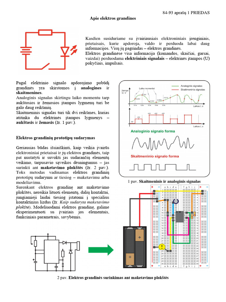 Elektronikos elementai elektros grandinėse. III DALIS | PDF