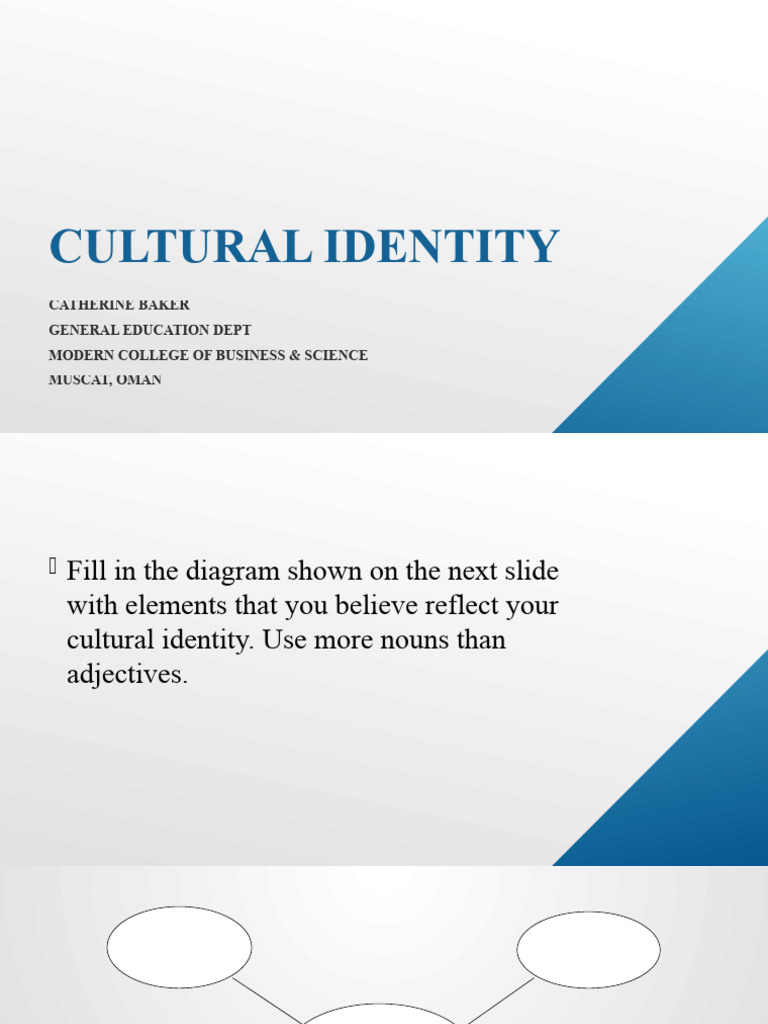 CULTURAL IDENTITY | PDF