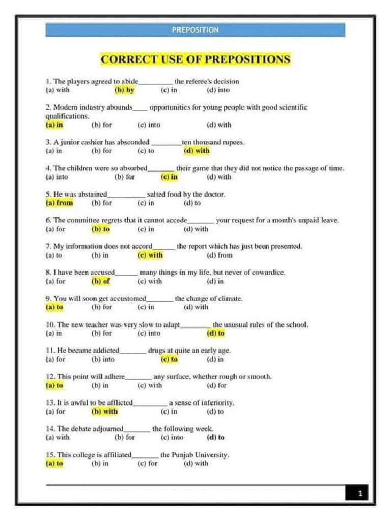 Prepositions Notes SST | PDF