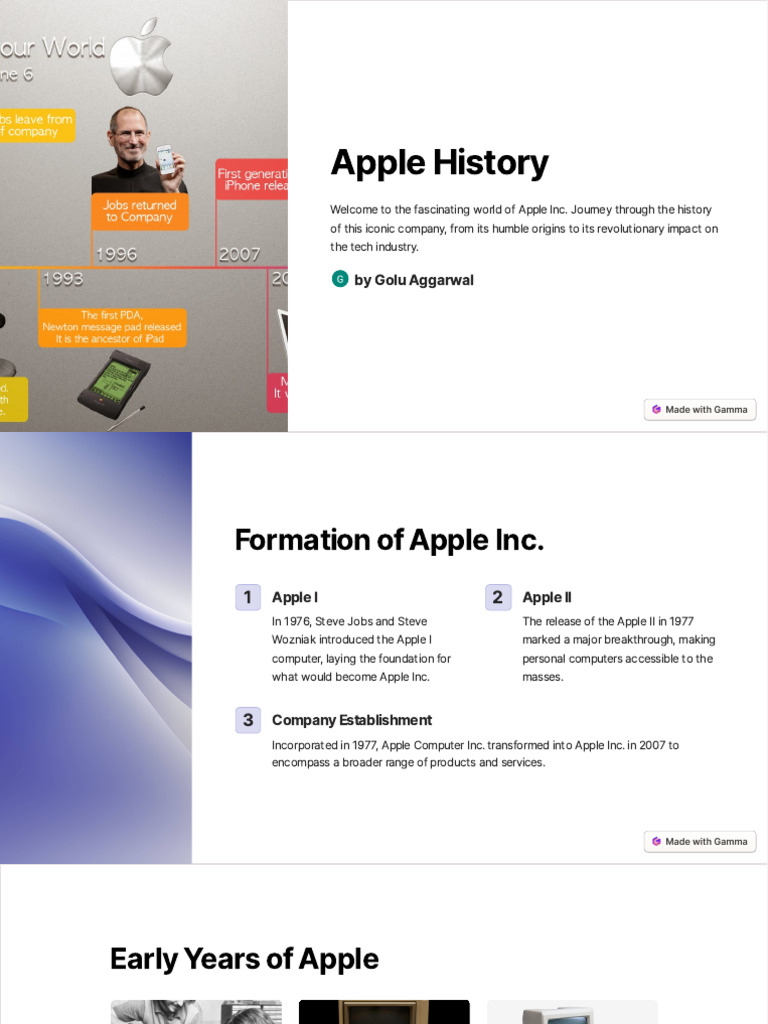 Apple History | PDF | Apple Inc. | Steve Jobs