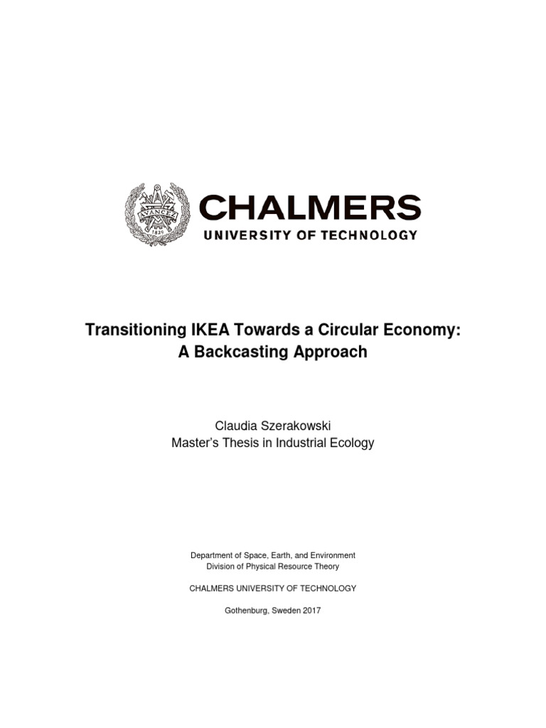 Transitioning IKEA Towards A Circular Economy: A Backcasting Approach ...