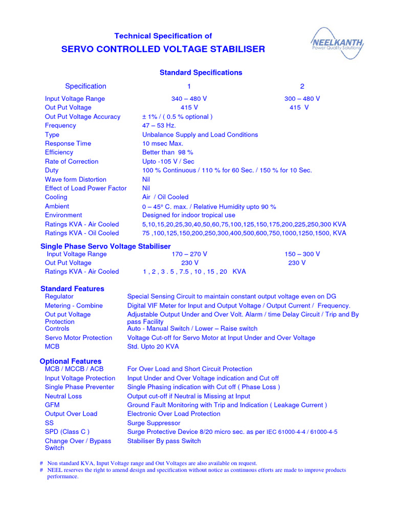 automatic-servo-voltage-stabilizer | PDF | Electric Motor | Computer ...