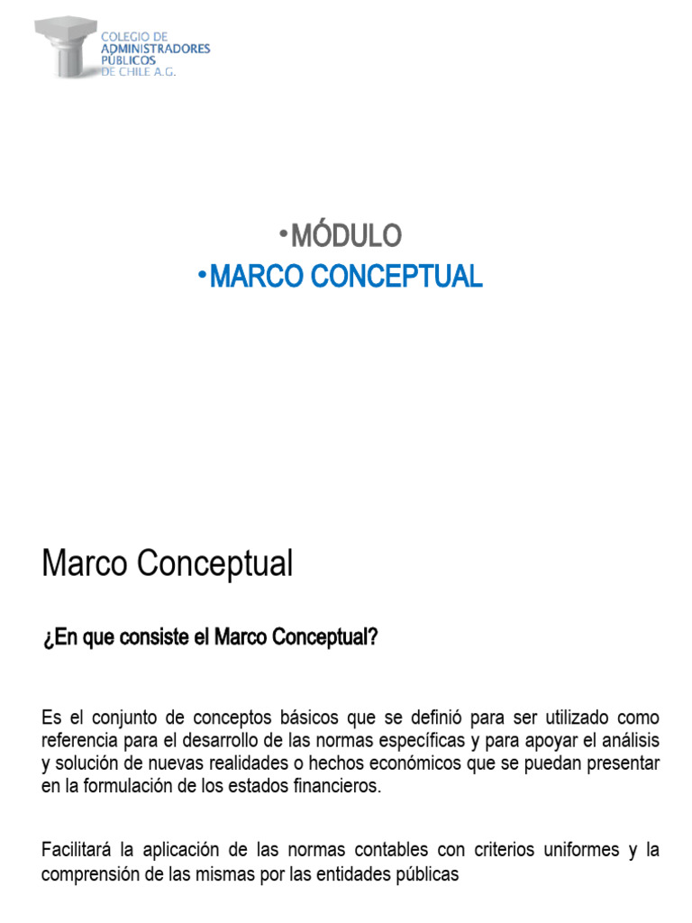 Marco Conceptual | PDF | Contabilidad | Estado financiero