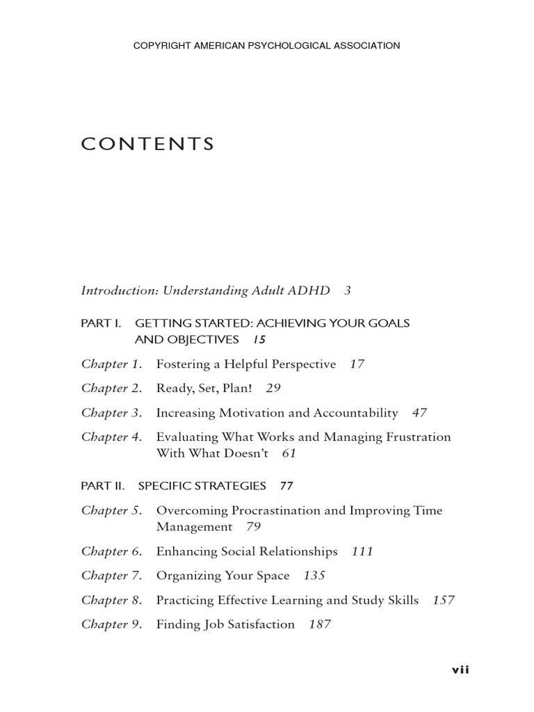 Succeeding With Adult ADHD Second Edition Sample Chapter | PDF ...