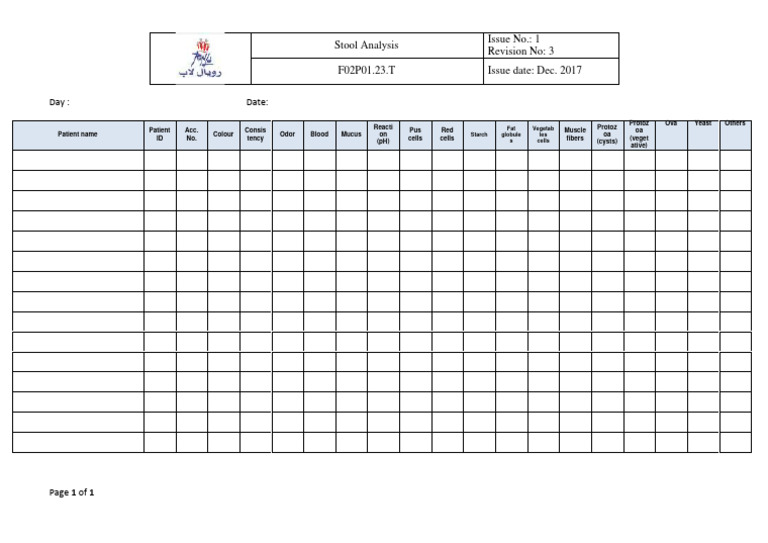 F02P01.23.T Stool Analysis | PDF
