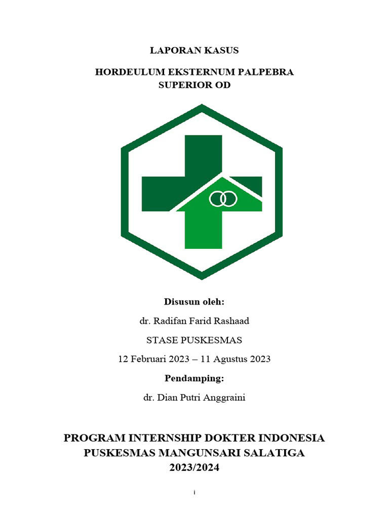 Laporan Kasus Iship Hordeulum | PDF
