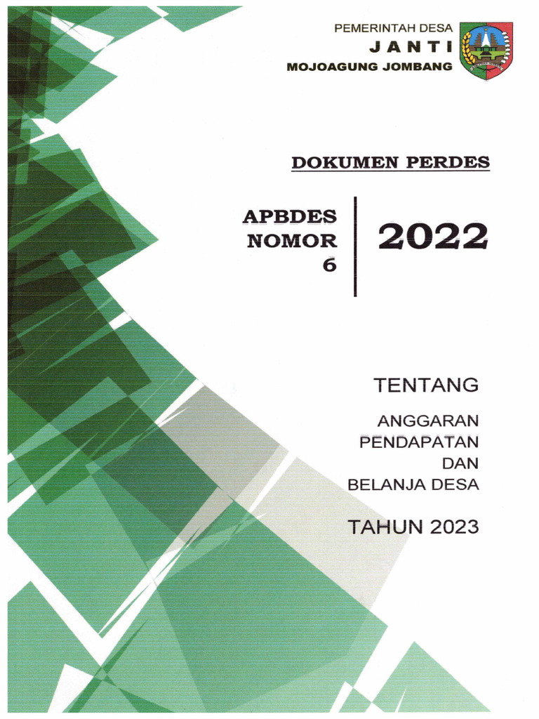 Perdes 6 Apbdes Janti 2023 | PDF