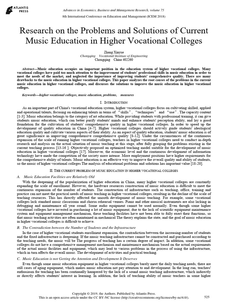 Research On The Problems and Solutions of Current Music Education in ...