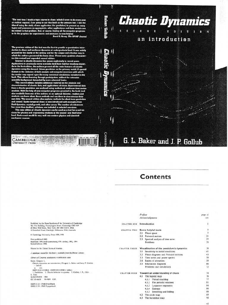 Dokumen - Tips Gregory L Baker Jerry P Gollub Chaotic Dynamics An Introduction | PDF
