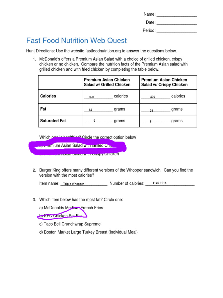 Abbigale Merry - Fast Food Webquest | PDF | Hamburgers | Mc Donald's