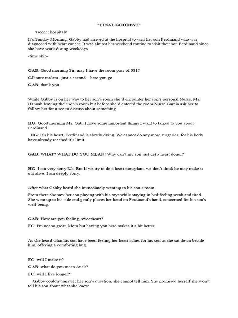 FINAL GOODBYE 2 | PDF