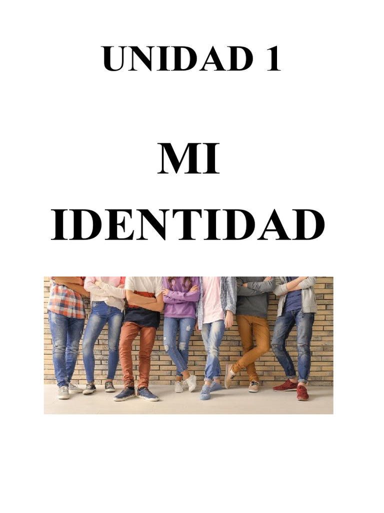 Unidad 1 - Mi Identidad | PDF
