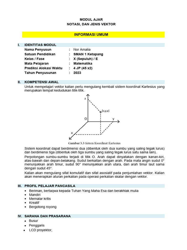 Notasi, Dan Jenis Vektor | PDF