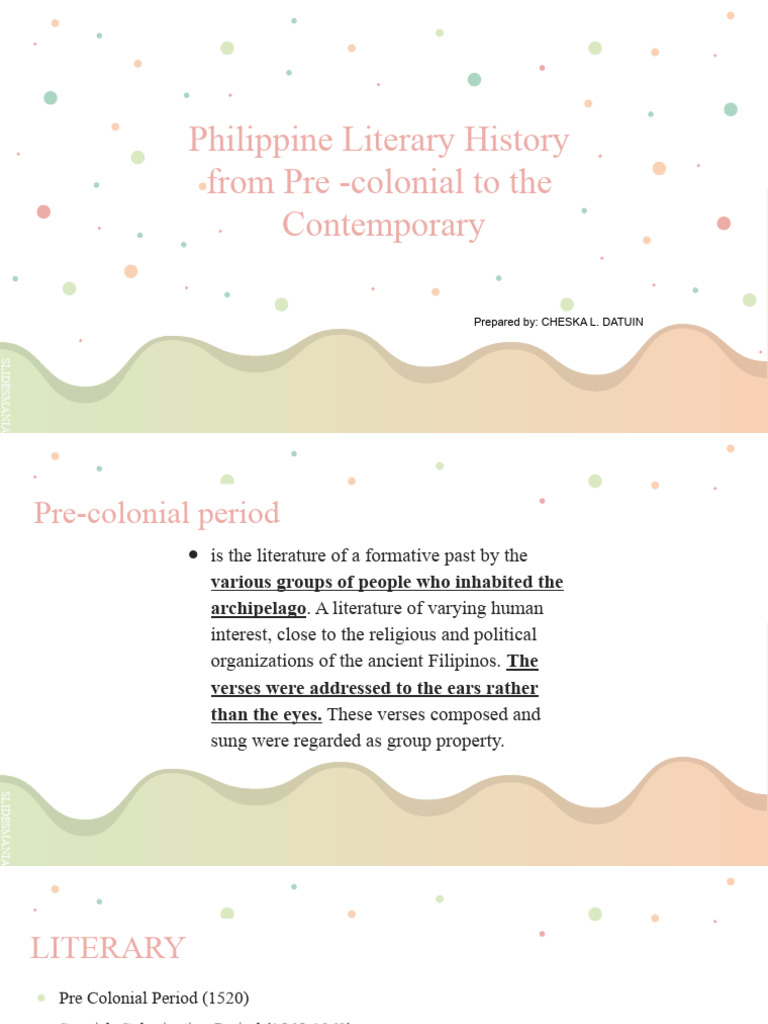 Philippine Literary History Guide | PDF | Philippines