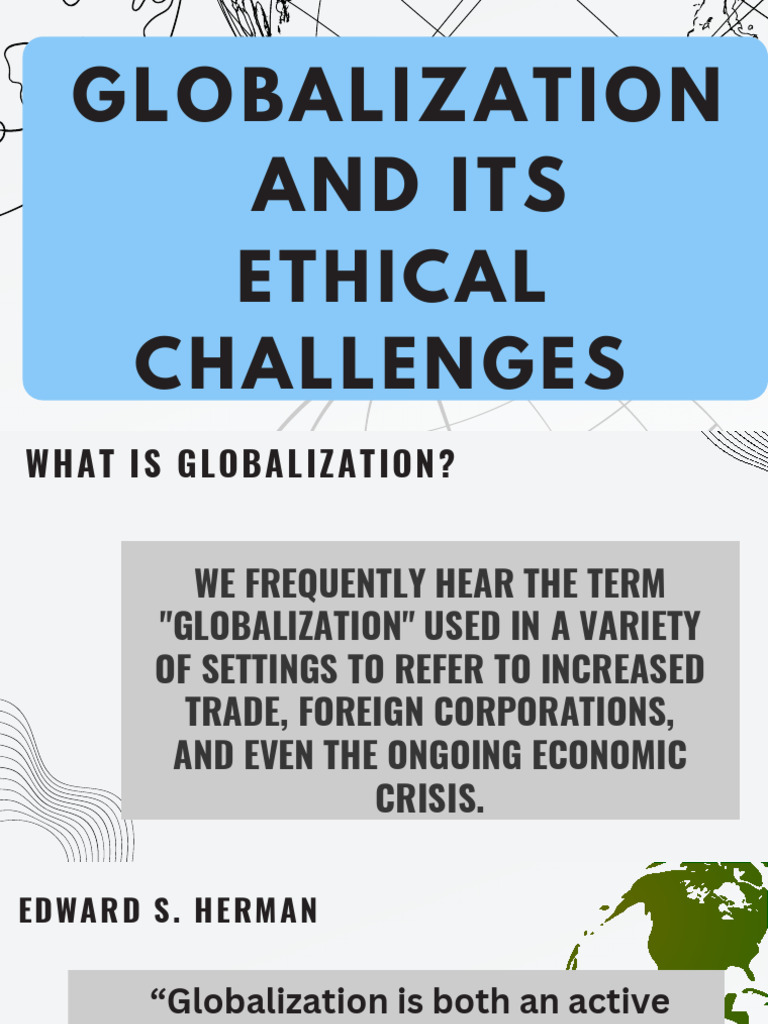 Chapter 21 Globalization and Its Ethical Challenges | Download Free PDF ...