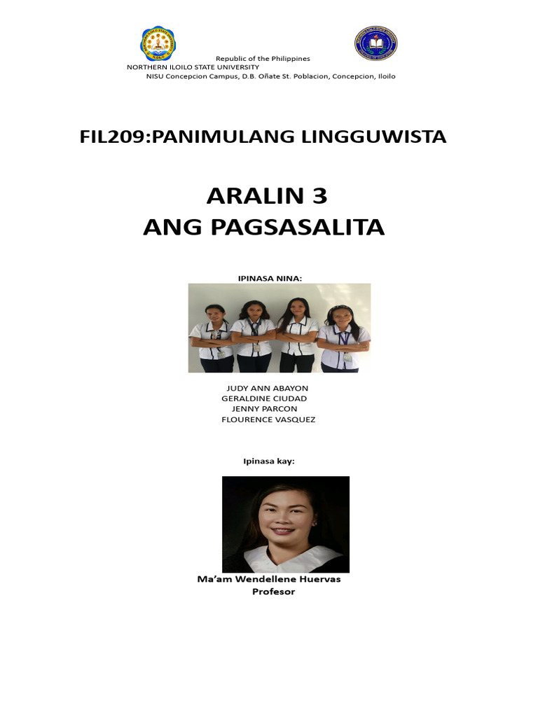 Aralin 3 - Ang Pagsasalita | PDF