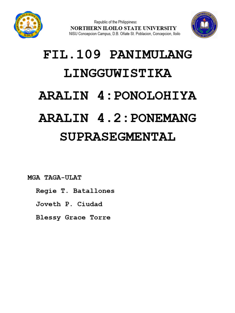 Aralin 4 - Ponolohiya | PDF