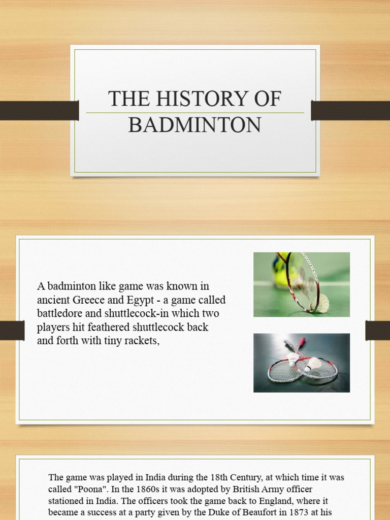 History and Evolution of Badminton | PDF | Sports & Recreation | Social ...