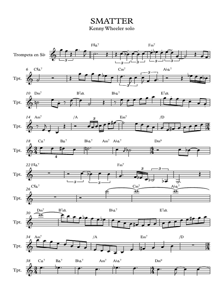 Smatter Kenny Wheeler Transc | PDF