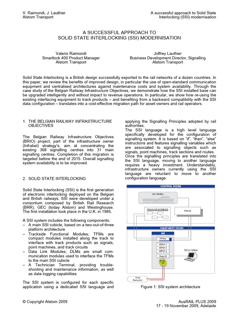 Solid State Interlocking Modernisation | PDF | Computer Engineering ...
