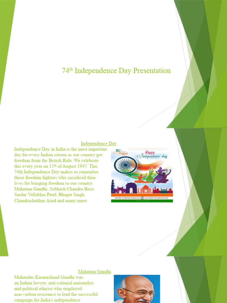 74th Independence Day Presentation | PDF | History | Religion ...
