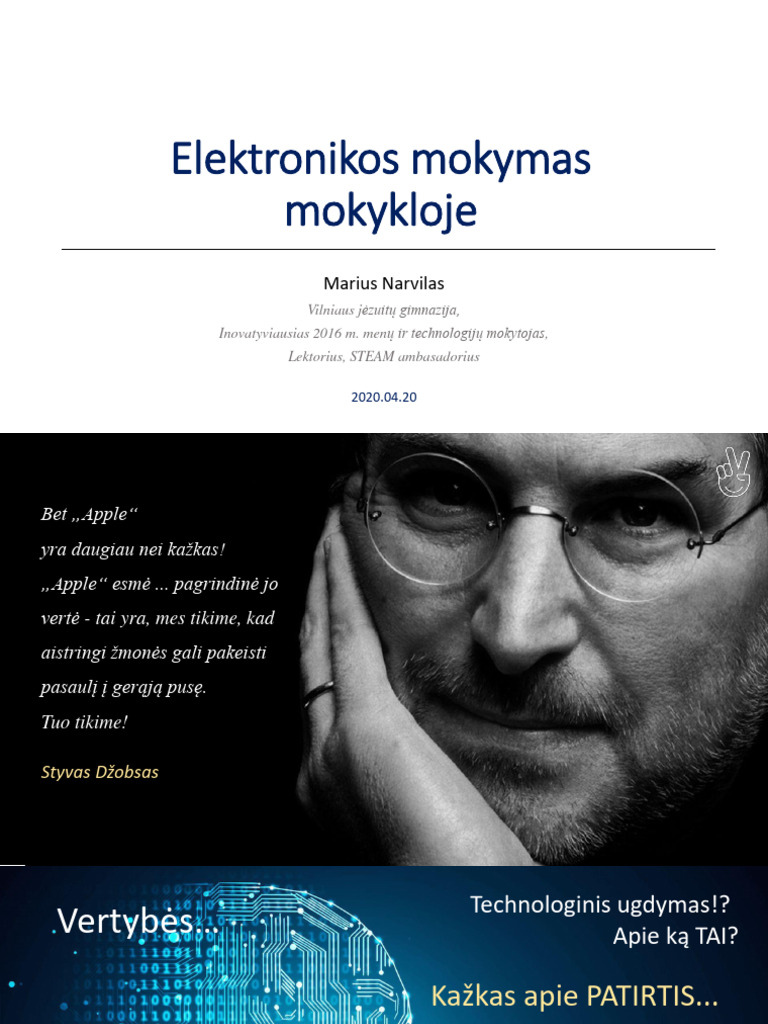 Elektronikos Mokymas Mokykloje. I DALIS. Pristatymas v2.0 | PDF