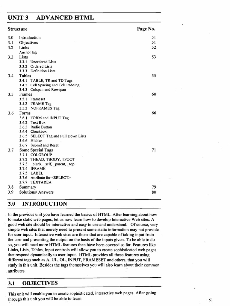 Unit-3 | PDF | Html Element | Software Engineering