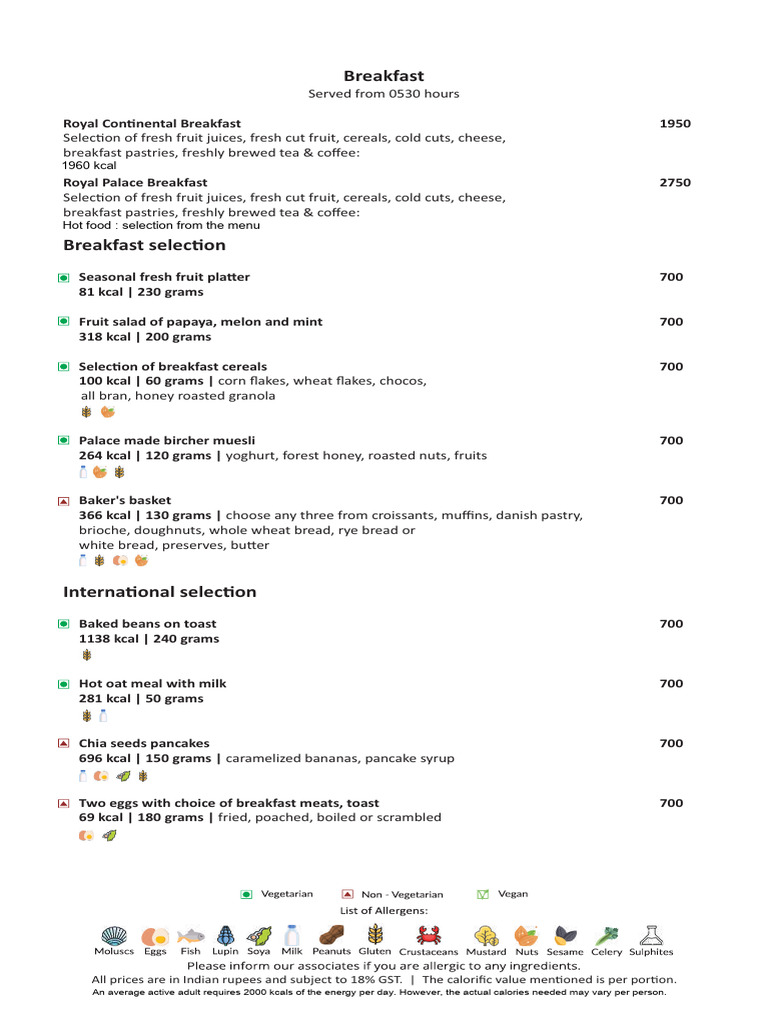 Jharokha Menu New 1 | PDF | Indian Cuisine | Curry