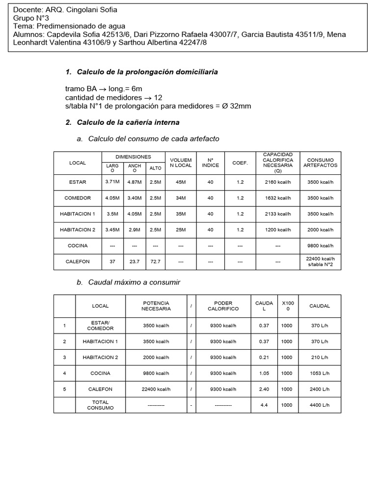 Dimensionado Gas | Descargar gratis PDF | Unidades de medida | Cantidad