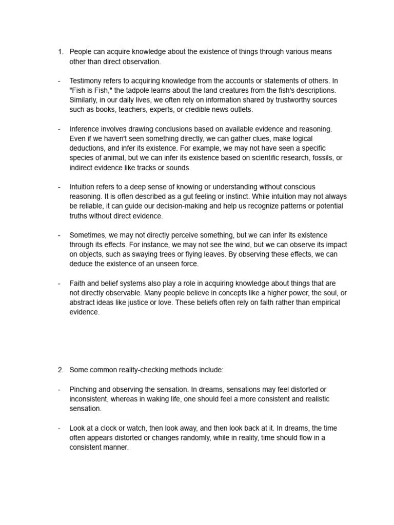 Fish Is Fish | PDF | Knowledge | Evidence