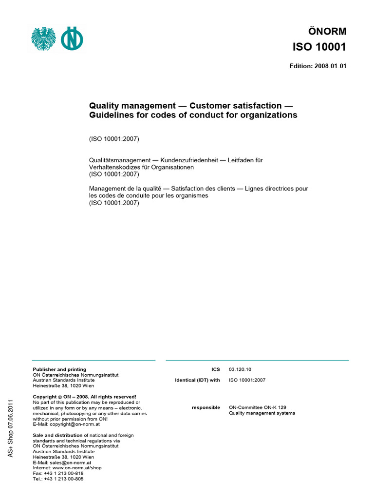 Iso 10001 2007 | PDF | International Organization For Standardization ...