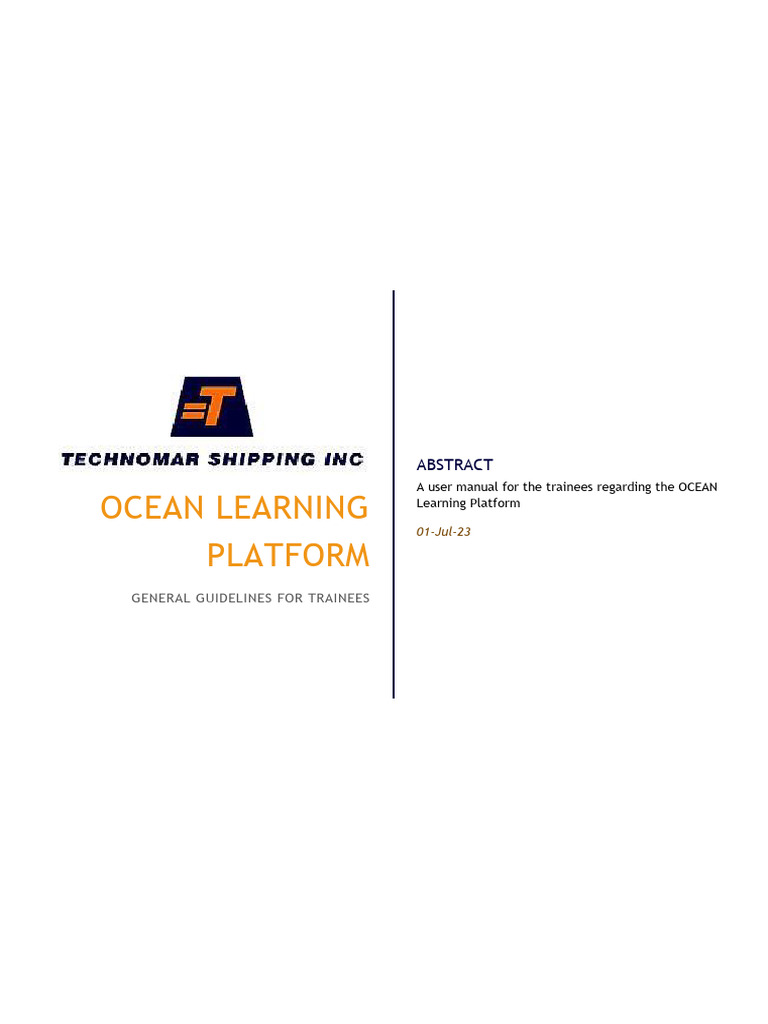 OCEAN Learning Platform General - Guidelines-Trainees.v2 | PDF | Mobile ...