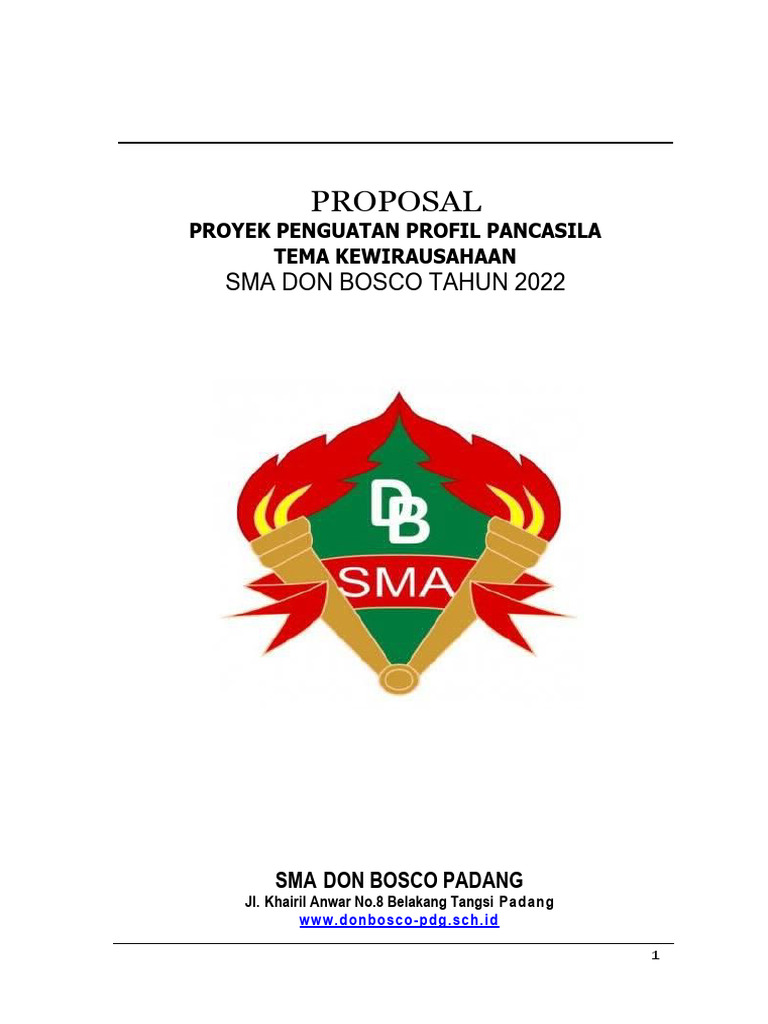 Proposal Kegiatan P5 Kewirausahaan 2022 | PDF | Seni